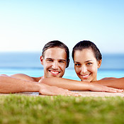 Poolside romance | Buy Stock Photo on PeopleImages, Picture And Royalty ...