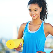 Yoga keeps her body flexible and strong | Buy Stock Photo on ...