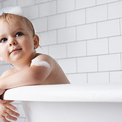 He's having his bath before bed | Buy Stock Photo on PeopleImages ...