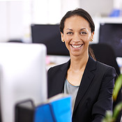 Enjoying a busy day at work | Buy Stock Photo on PeopleImages, Picture ...