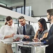 Achieving success together | Buy Stock Photo on PeopleImages, Picture ...