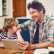 You're really good at explaining stuff hey Dad | Buy Stock Photo on ...