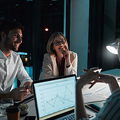 Slaying the deadline with teamwork and hard work | Buy Stock Photo on ...