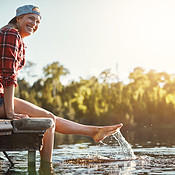 Interacting with nature | Buy Stock Photo on PeopleImages, Picture And ...