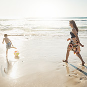 Fun times on the beach | Buy Stock Photo on PeopleImages, Picture And ...