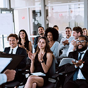 One of the best presentations they’ve ever seen | Buy Stock Photo on ...