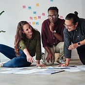 Combining ideas and plans for combined success | Buy Stock Photo on ...