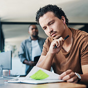 Thinking up some new ideas | Buy Stock Photo on PeopleImages, Picture ...