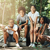 We learned lots about nature at summer camp | Buy Stock Photo on ...