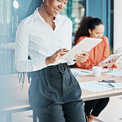 She's got her notes ready | Buy Stock Photo on PeopleImages, Picture ...