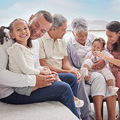 Family, children and love with a girl her father bonding together at ...