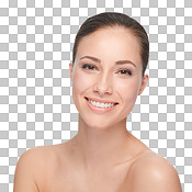 Skincare, beauty and face of a woman with a happy smile, teeth and ...