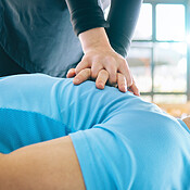 First aid, cpr and resuscitation with a woman learning how to revive a ...