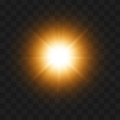 Lens flare, explosion and light in transparent png with dark background ...