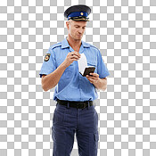 Ticket, parking fine and police writing on notepad for traffic rule ...