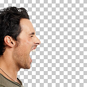 PNG of a handsome young man screaming | Buy Stock Photo on PeopleImages ...