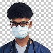 PNG of a male nurse wearing a surgical mask while standing against ...