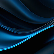 Closeup, banner and blue line art on background for motion, deco and ...