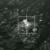 Satellite, bomb and aerial target of missile on map for war ...