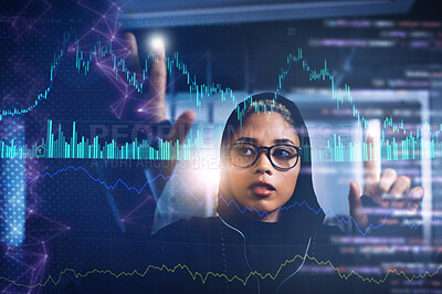 Code, information technology and woman with digital transformation and ...