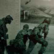 Night vision, soldier group and mission with team, secret service and ...