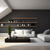 Beautiful spacious lounge. Luxury living. Modern interior design ...