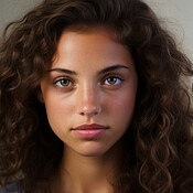 Close-up portrait of model. Natural light. Fashion, Beauty concept ...