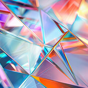 3D, effect and glass reflection with with neon light closeup for art ...