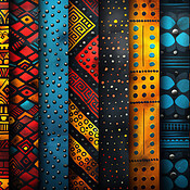 Tribal, African art and texture with abstract for cultural mural ...