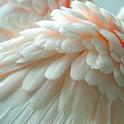 Soft, feather and natural in texture, color and fluffy with wing ...