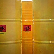 Toxic, barrel and container with pollution, dangerous goods and ...