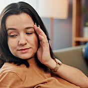 Fight, ignore and couple on sofa in home upset for argument, tension ...