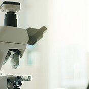 Science tools, microscope and equipment in laboratory for research ...