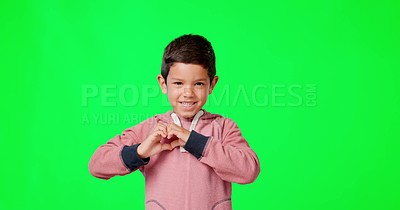 Green screen, superhero and child with poster for donation, charity and ...