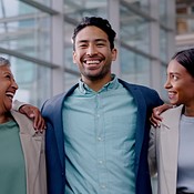 Partnership, success and group of business people in the office for ...