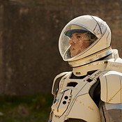 Astronaut, environment and explore nature for mission adventure or ...