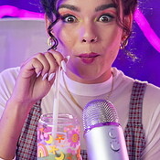 Live streaming, mic room and social media broadcasting as woman Asmr ...