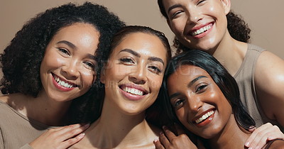 Face, women and inclusion for beauty, skincare or wellness with ...