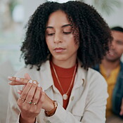 Woman, remove ring and couple fighting in home, argument and conflict ...