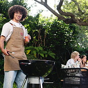 Cheers, bbq and beer with face of man in party for cooking, celebration ...